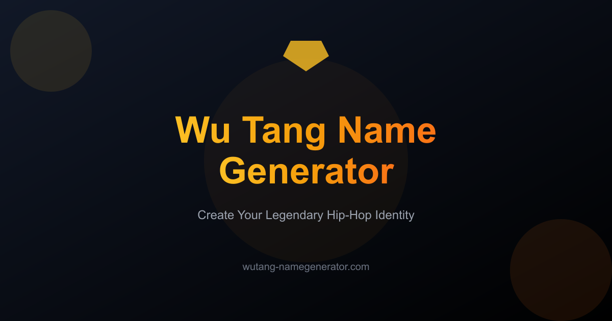 Terms of Service | Wu Tang Name Generator